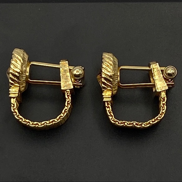 SWANK | Accessories | Vintage Swank Gold Amber Cufflinks | Poshmark